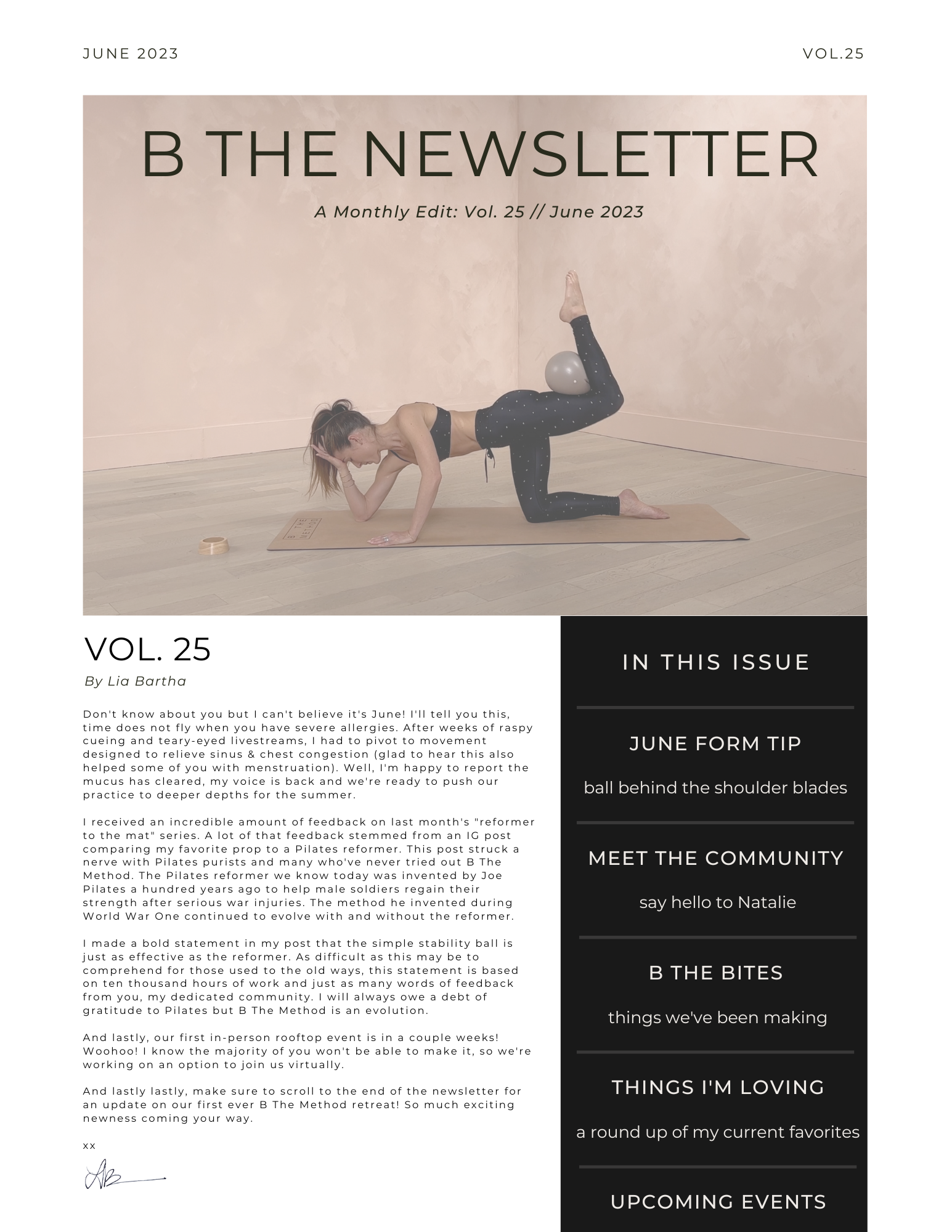 Newsletter Vol.25 – B the Method