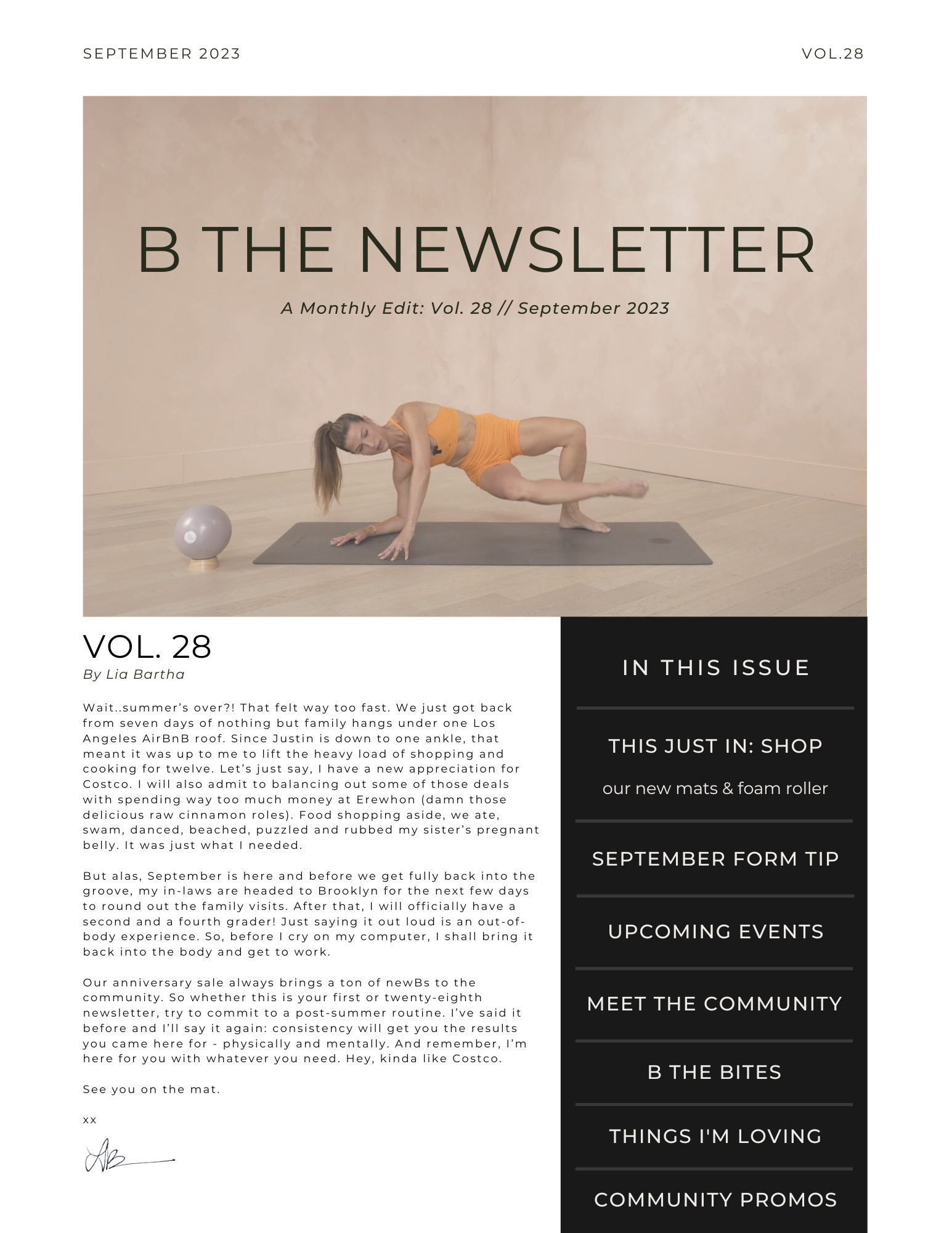 Newsletter Vol.28 – B the Method